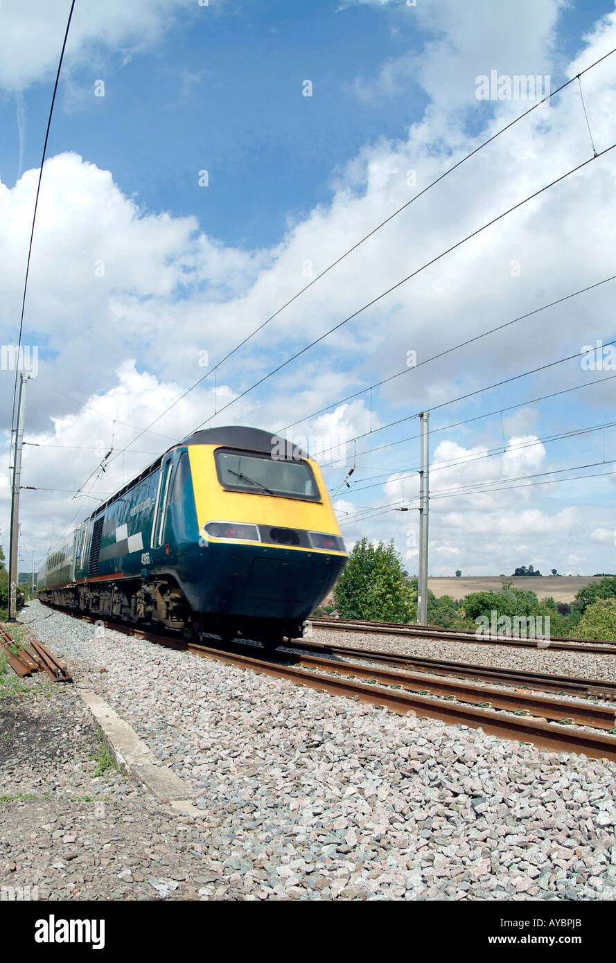 Midland mainline class 43 high speed train travelling through the ...