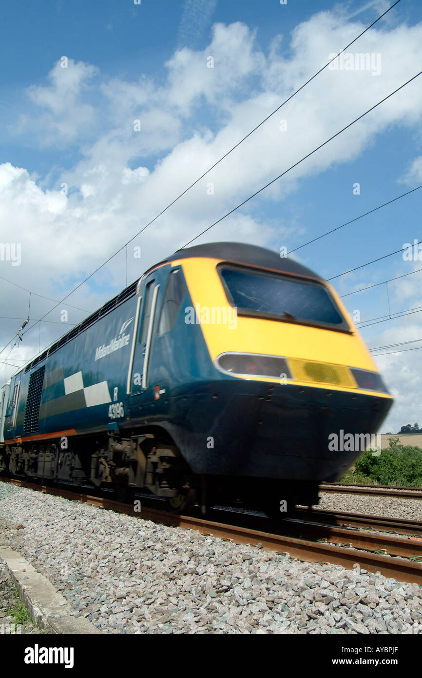Midland mainline class 43 high speed train travelling through the ...
