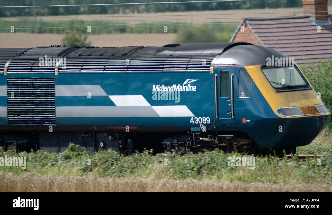 Midland mainline class 43 high speed train travelling through the ...