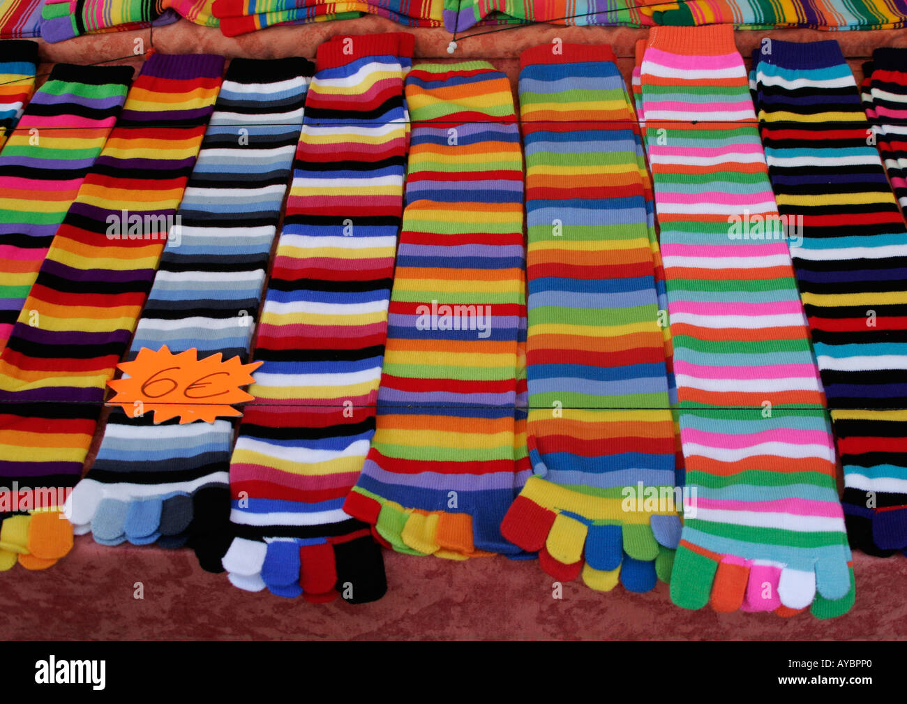 Socks market stall hi-res stock photography and images - Alamy