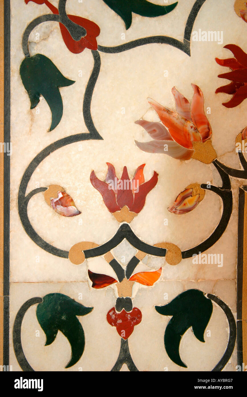 Inlay at the Taj Mahal, Agra, Uttar Pradesh, India Stock Photo - Alamy