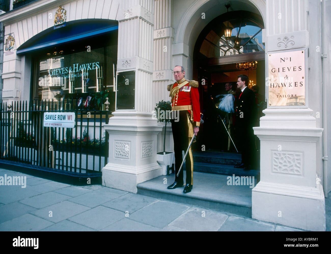 Queens Body Guards leaving Gieves and Hawkes No 1 Savile Row after ...