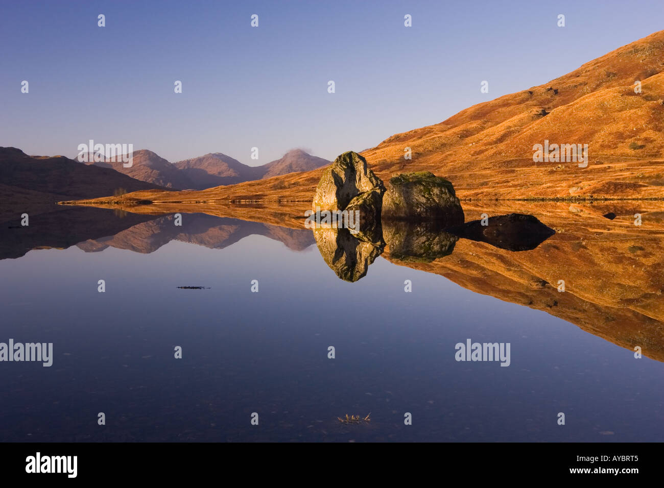 Loch arklet sunset hi-res stock photography and images - Alamy