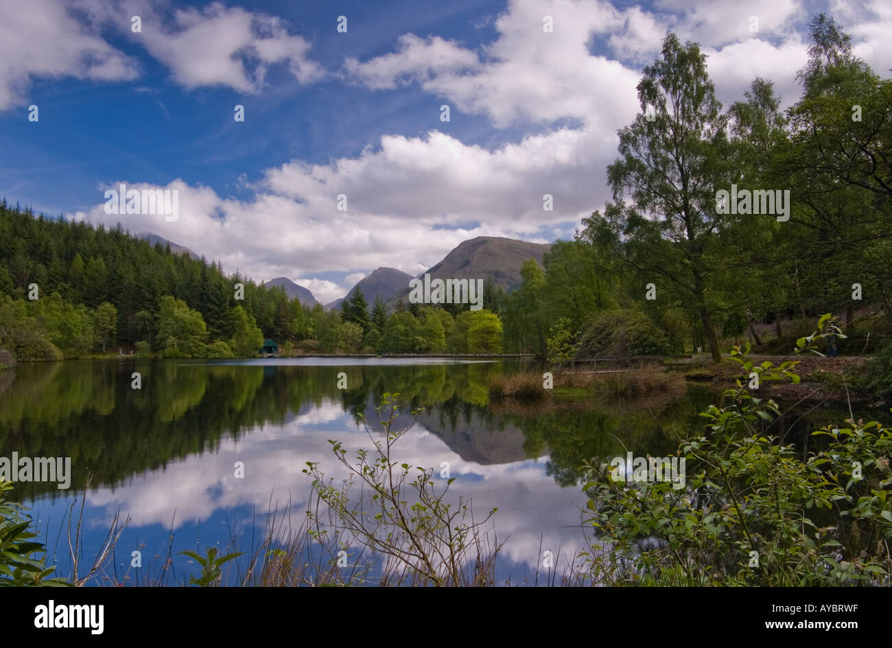 Glencoe Lochan and the mountains of Glencoe,Scottish highlands,Scotland ...