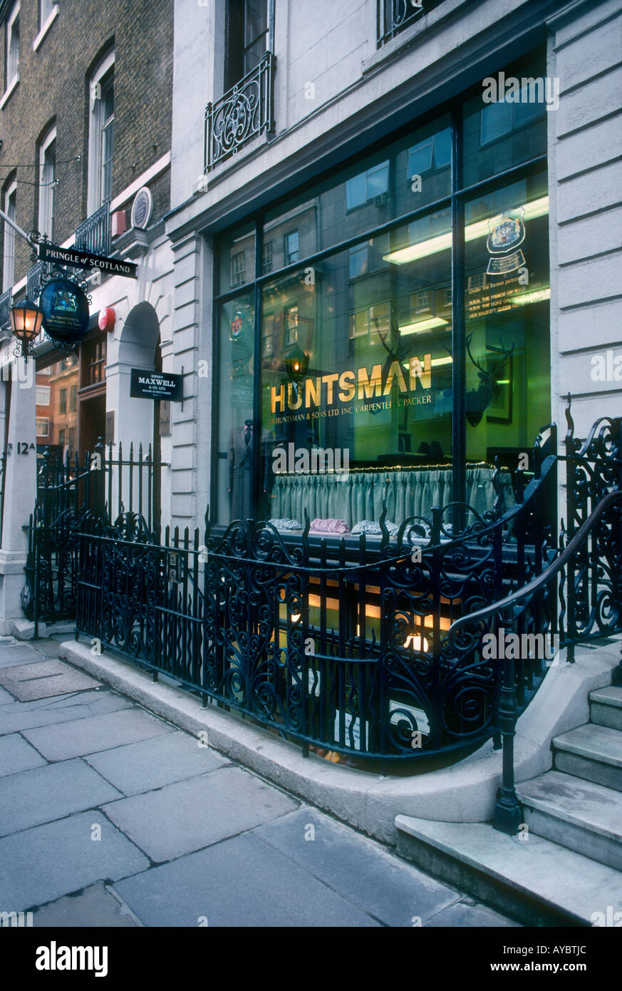 Huntsman Shop in exclusive historical Savile Row area of Mayfair home ...
