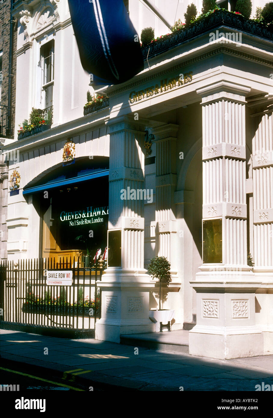 Savile Row street from no 1 Savile Row Gieves and Hawke London Stock ...