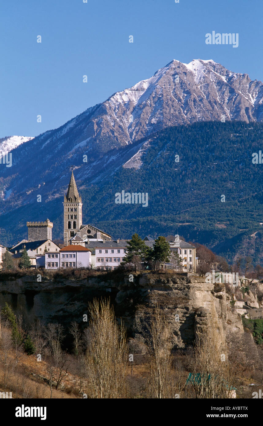 Hilltop village of Embrun Hautes Alpes France Stock Photo - Alamy