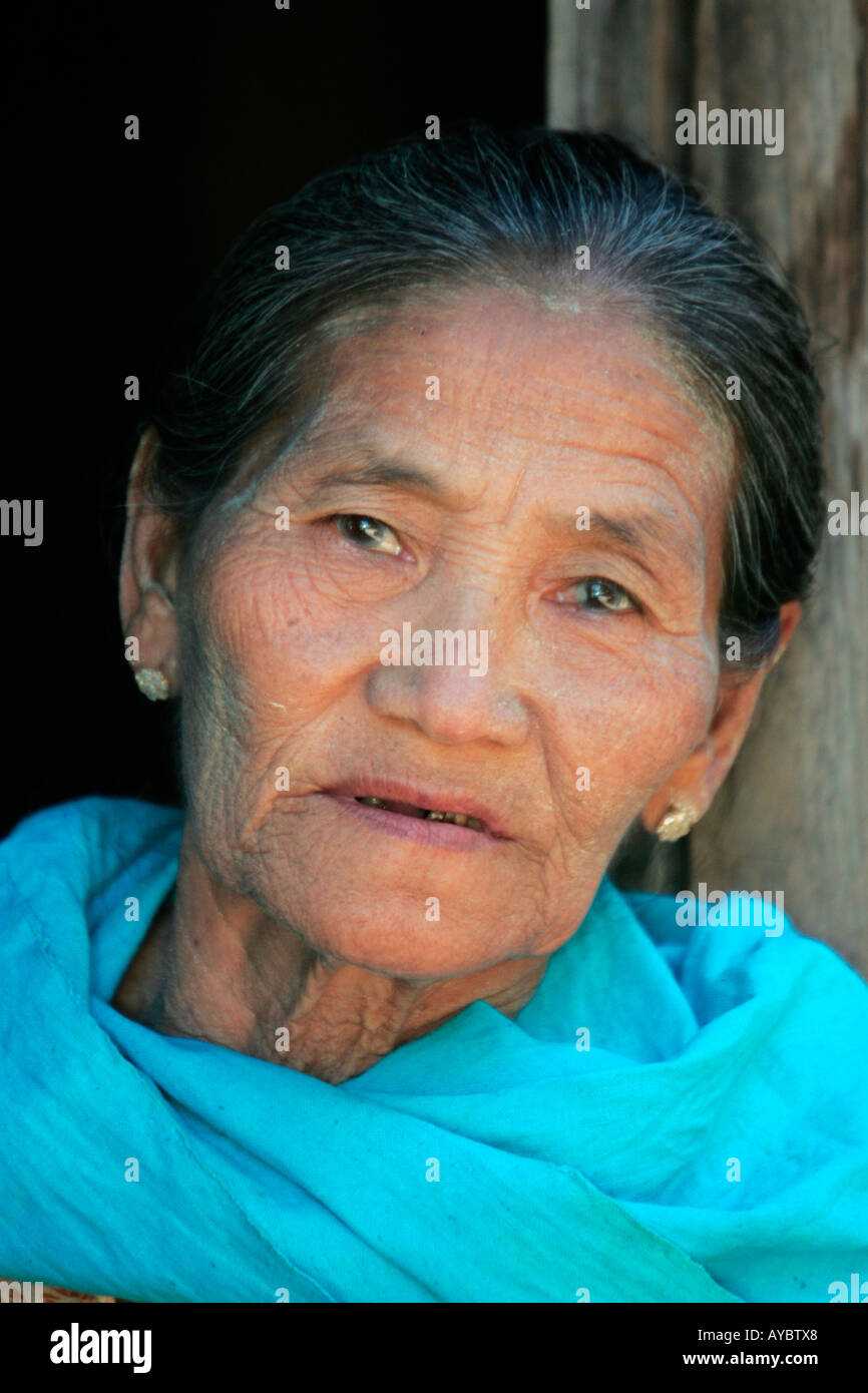 Burmese woman at the village of Yandabo on the banks of the Irrawaddy ...
