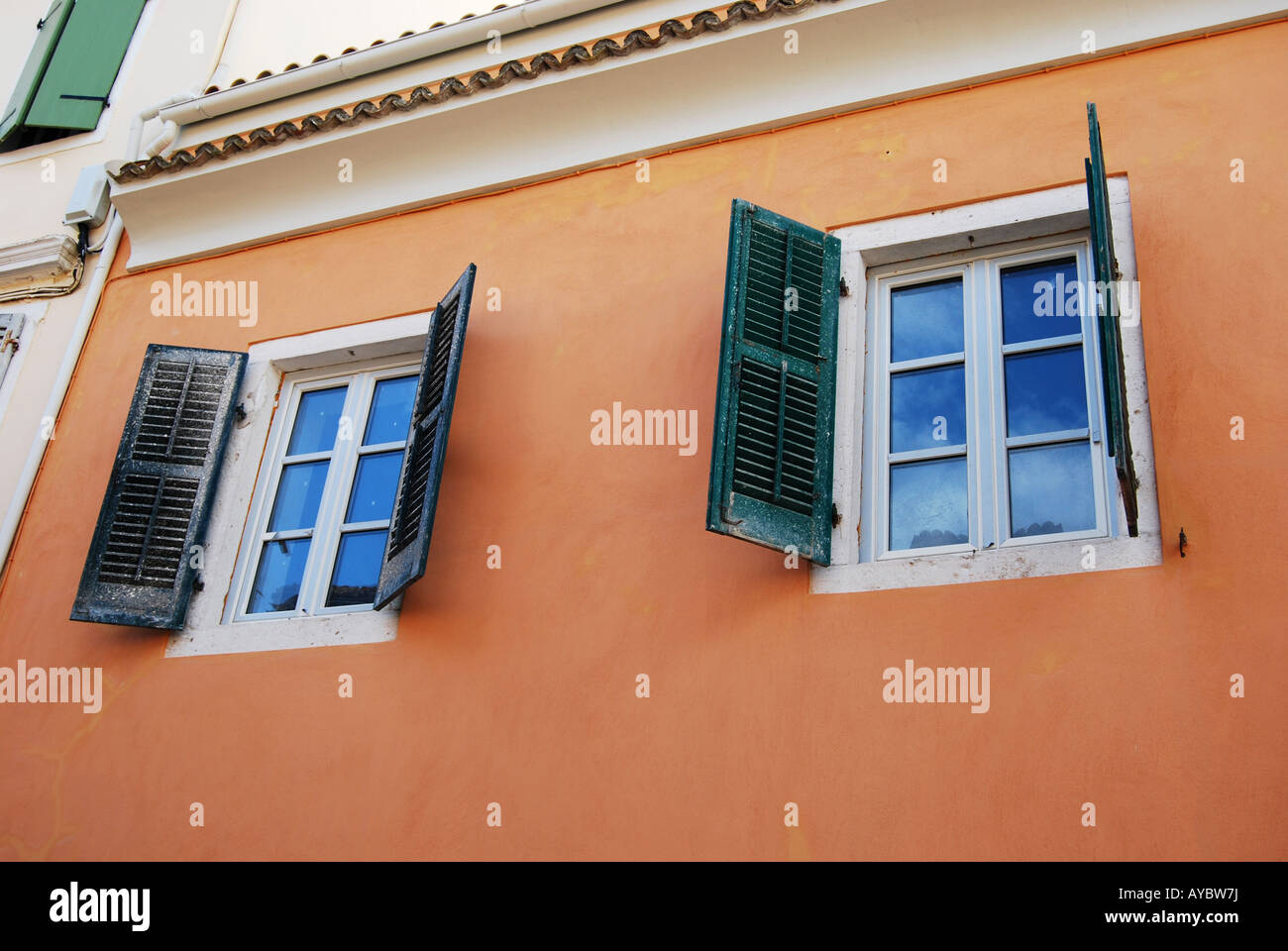 Two windows with shutters hi-res stock photography and images - Alamy