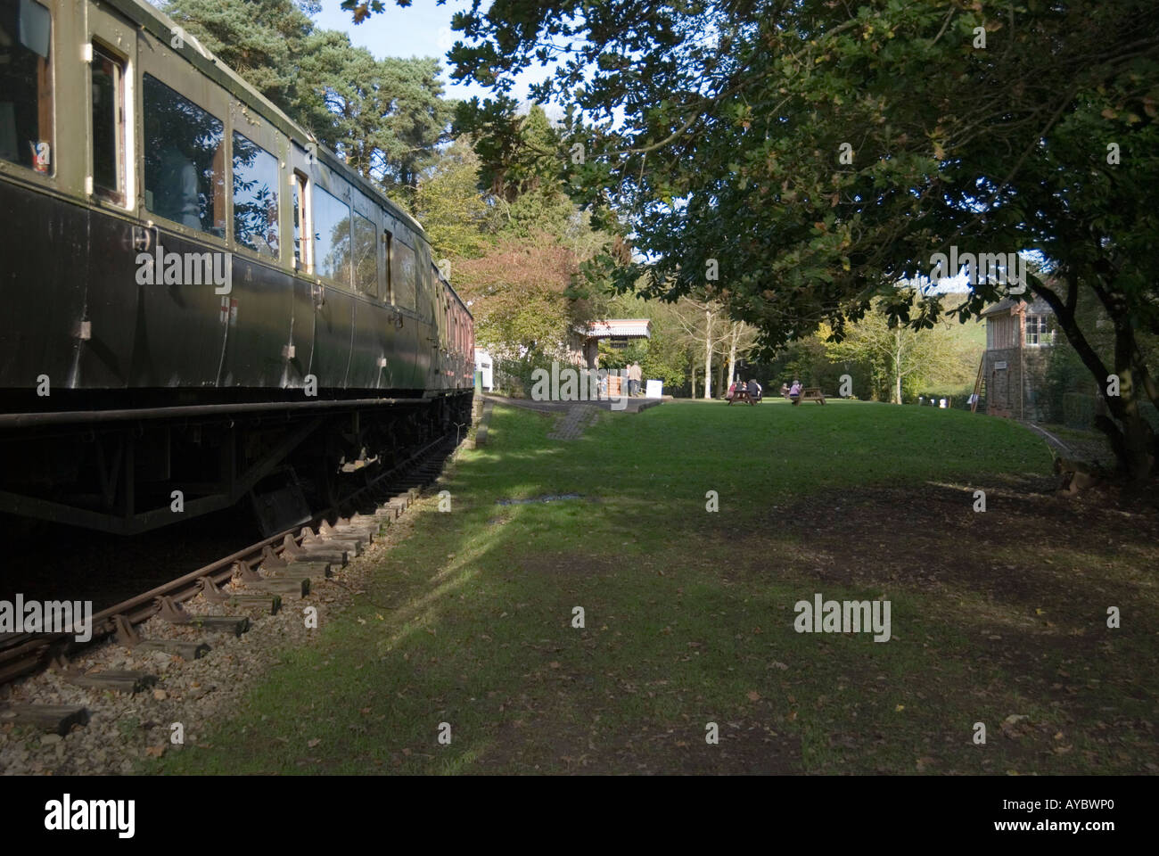 Tintern Wales UK Old carriages at the railway station now a museum and ...