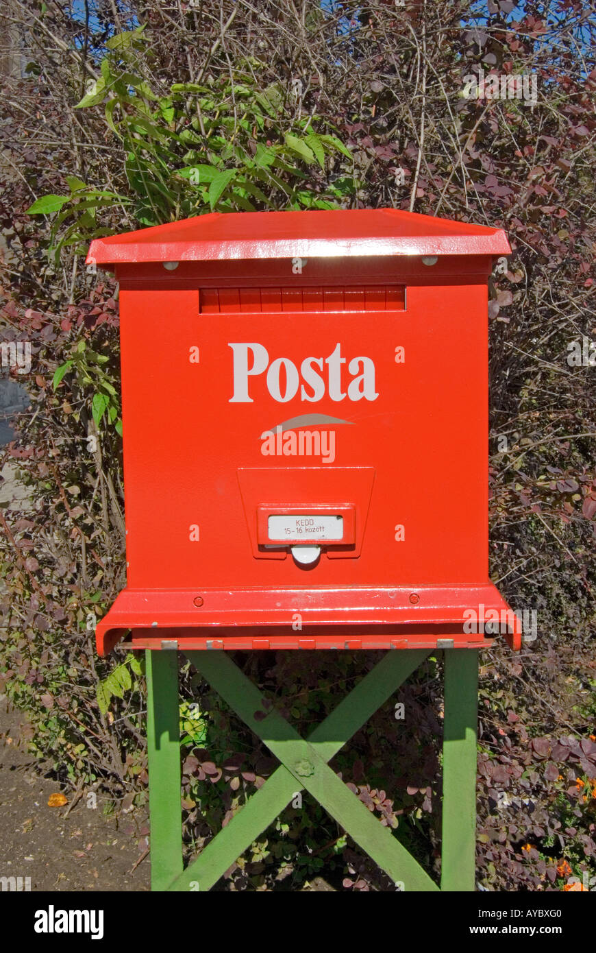 Tata, Northern Transdanubia, Hungary. Typical Hungarian post box Stock ...
