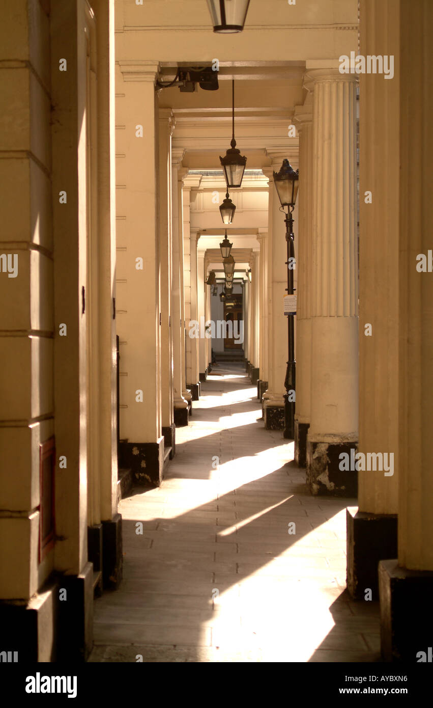 Colonnade of columns at Connaught Place Marble Arch London Stock Photo ...