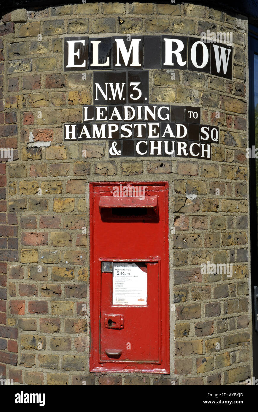 Victorian postbox in a wall at Elm Row Hampstead London Stock Photo - Alamy