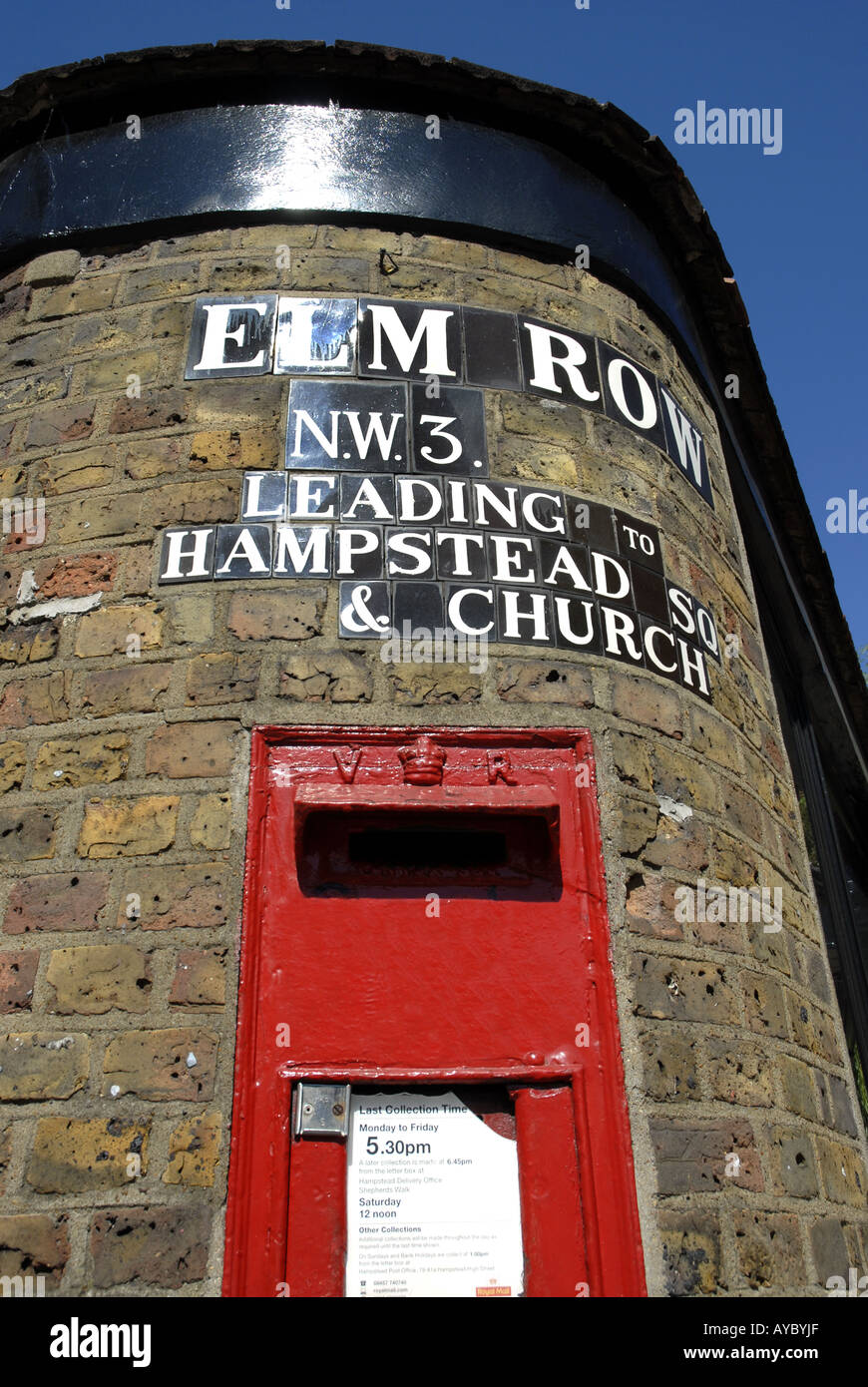 Victorian postbox in a wall at Elm Row Hampstead London Stock Photo - Alamy