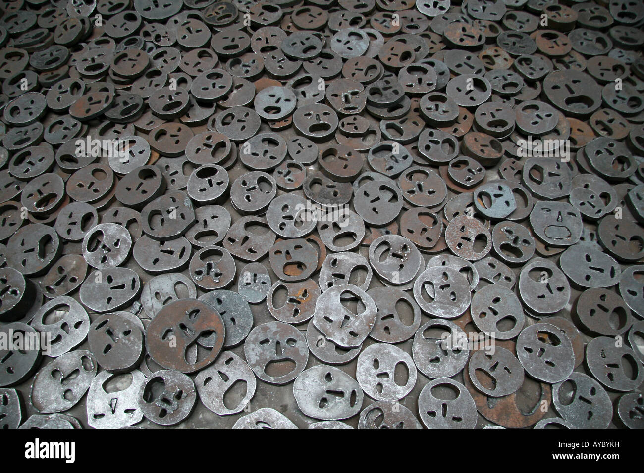 The iron faces of the Shalechet - Fallen Leaves exhibit, in the Memory ...