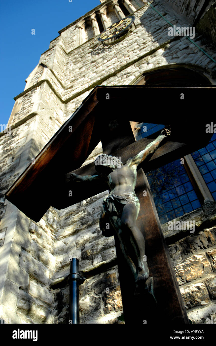 Crucifixion of Christ figure at the Parish Church of St Marks Regents ...