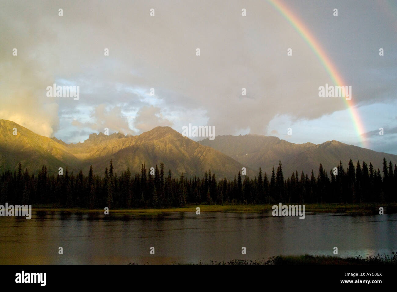 Rainbow over the alaska range hi-res stock photography and images - Alamy