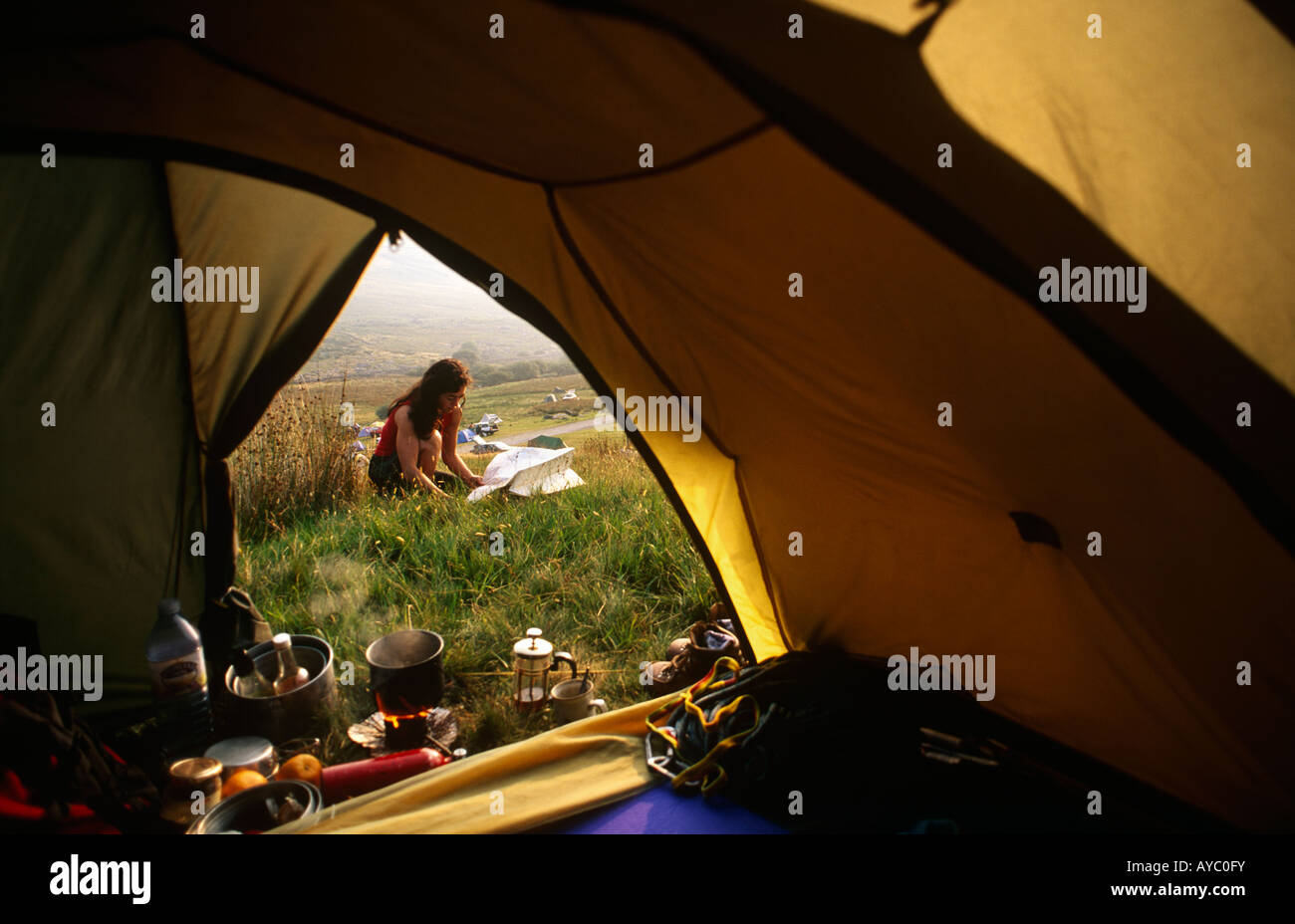 Wales, Snowdonia. Mountain camping in the Ogwen Valley, Snowdonia ...
