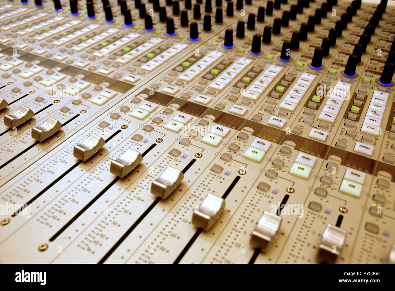 Sound mixing desk Stock Photo - Alamy