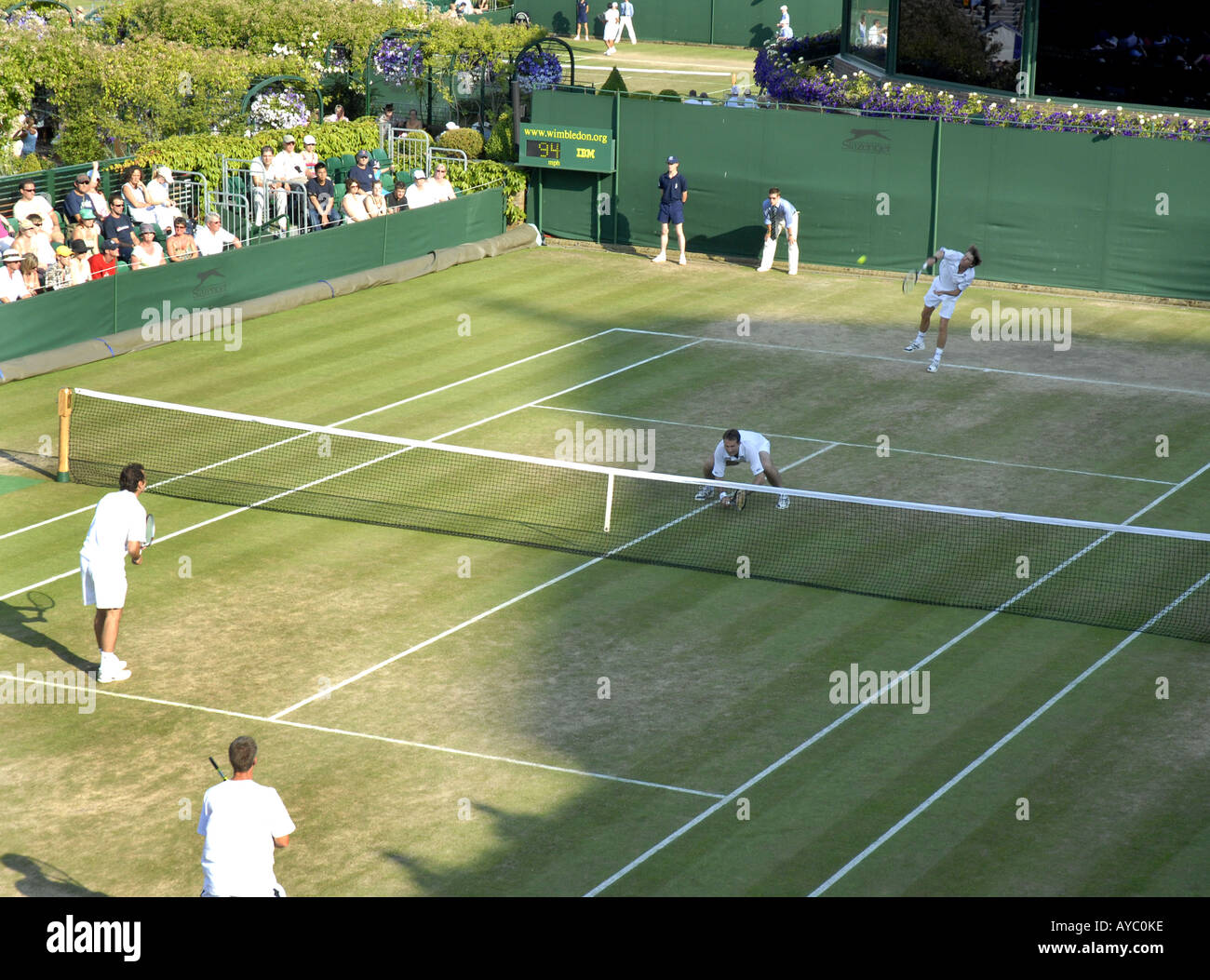 Scene at the All-England Club tennis championships Wimbledon England on ...