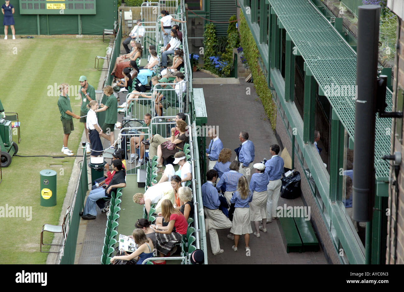 Scene at the All-England Club tennis championships Wimbledon England on ...