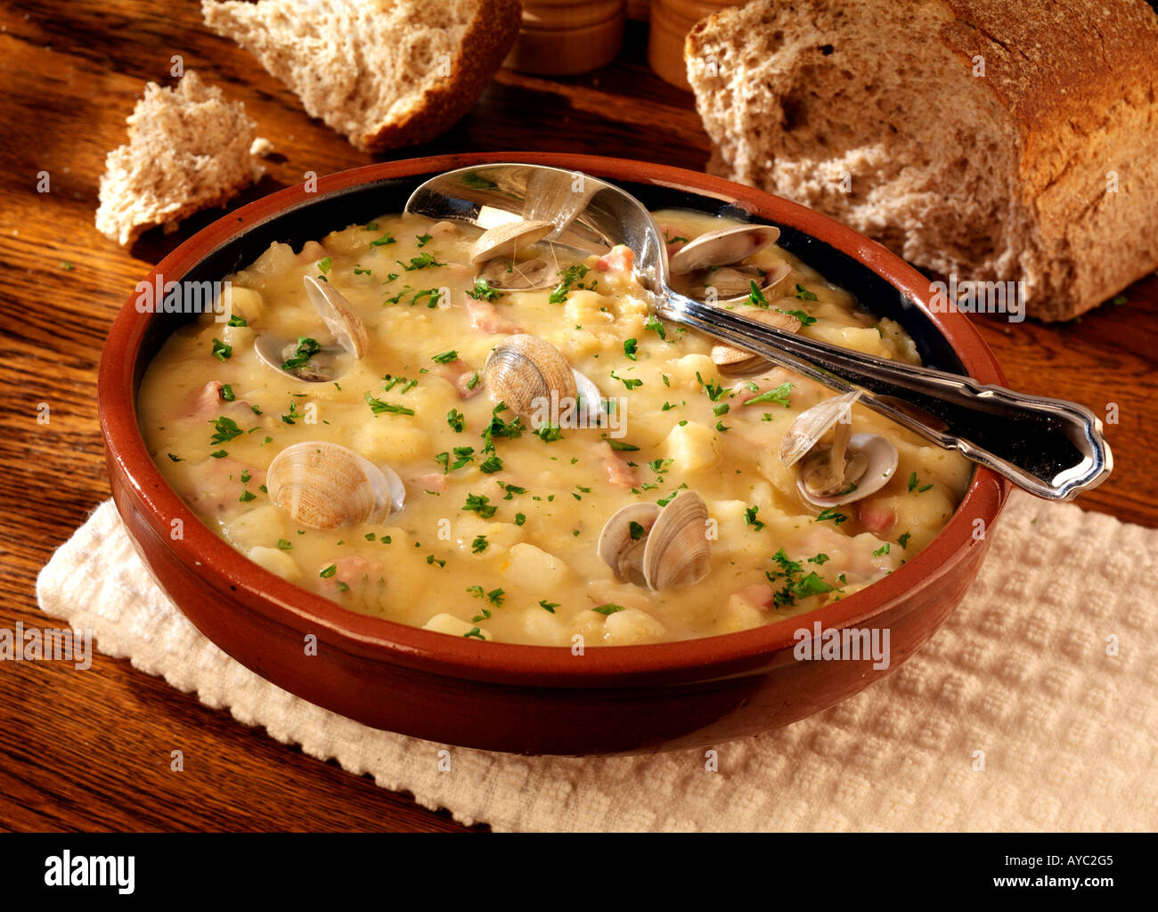 Clam chowder boston hi-res stock photography and images - Alamy