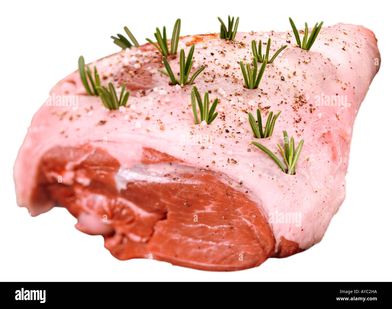 RAW LEG OF LAMB CUT OUT Stock Photo - Alamy