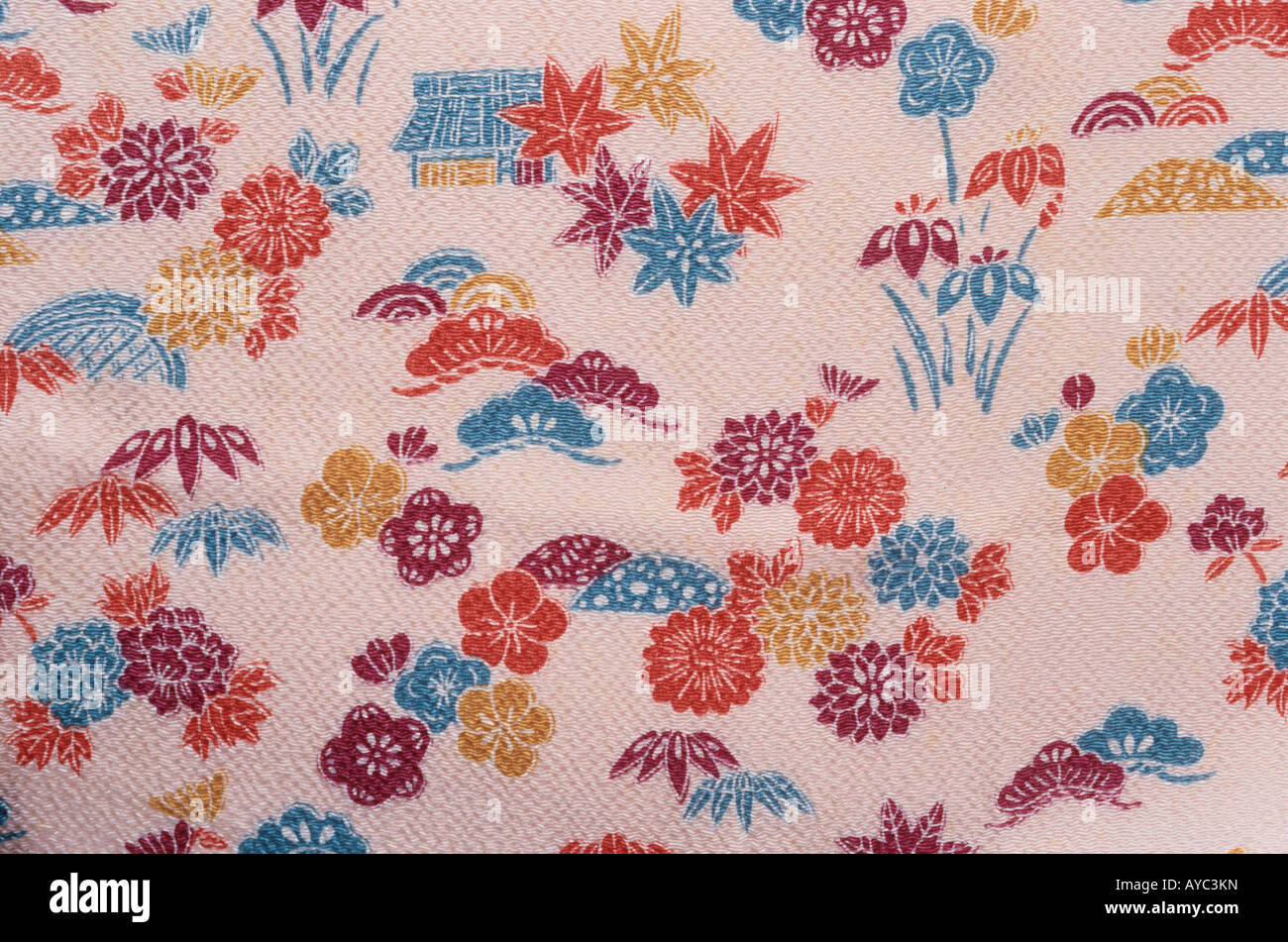 Cloth with Floral Patterns Stock Photo - Alamy