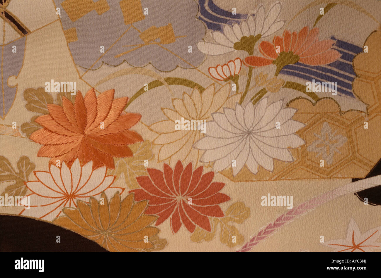 Floral Patterns on Cloth Stock Photo - Alamy