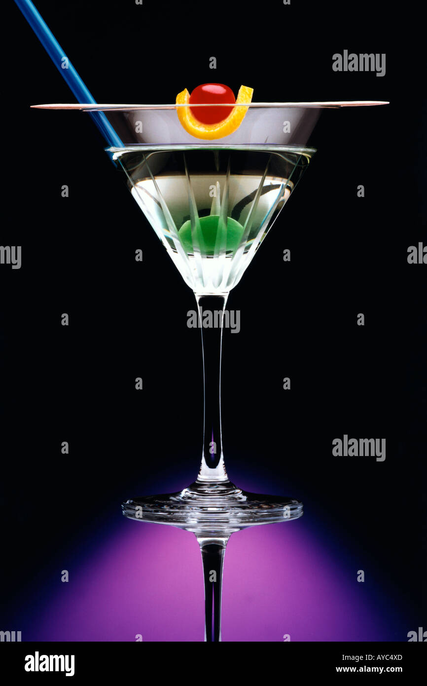 Graphic colorful Martini glass Stock Photo - Alamy