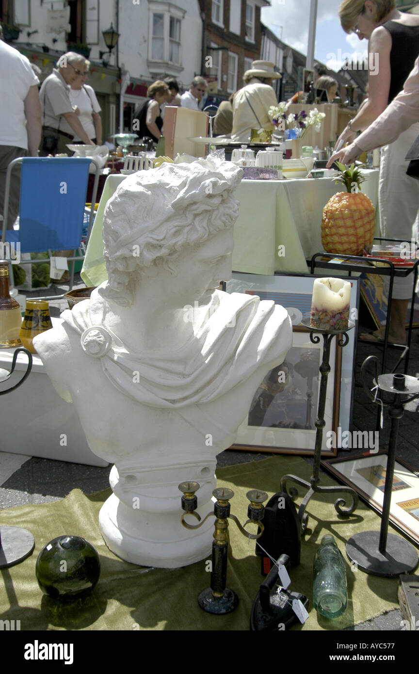 fake Roman bust statue on a market stall Stock Photo - Alamy