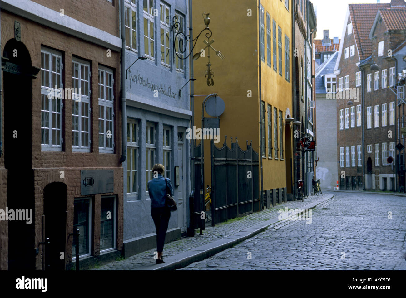 Denmark Copenhagen street scene Stock Photo - Alamy