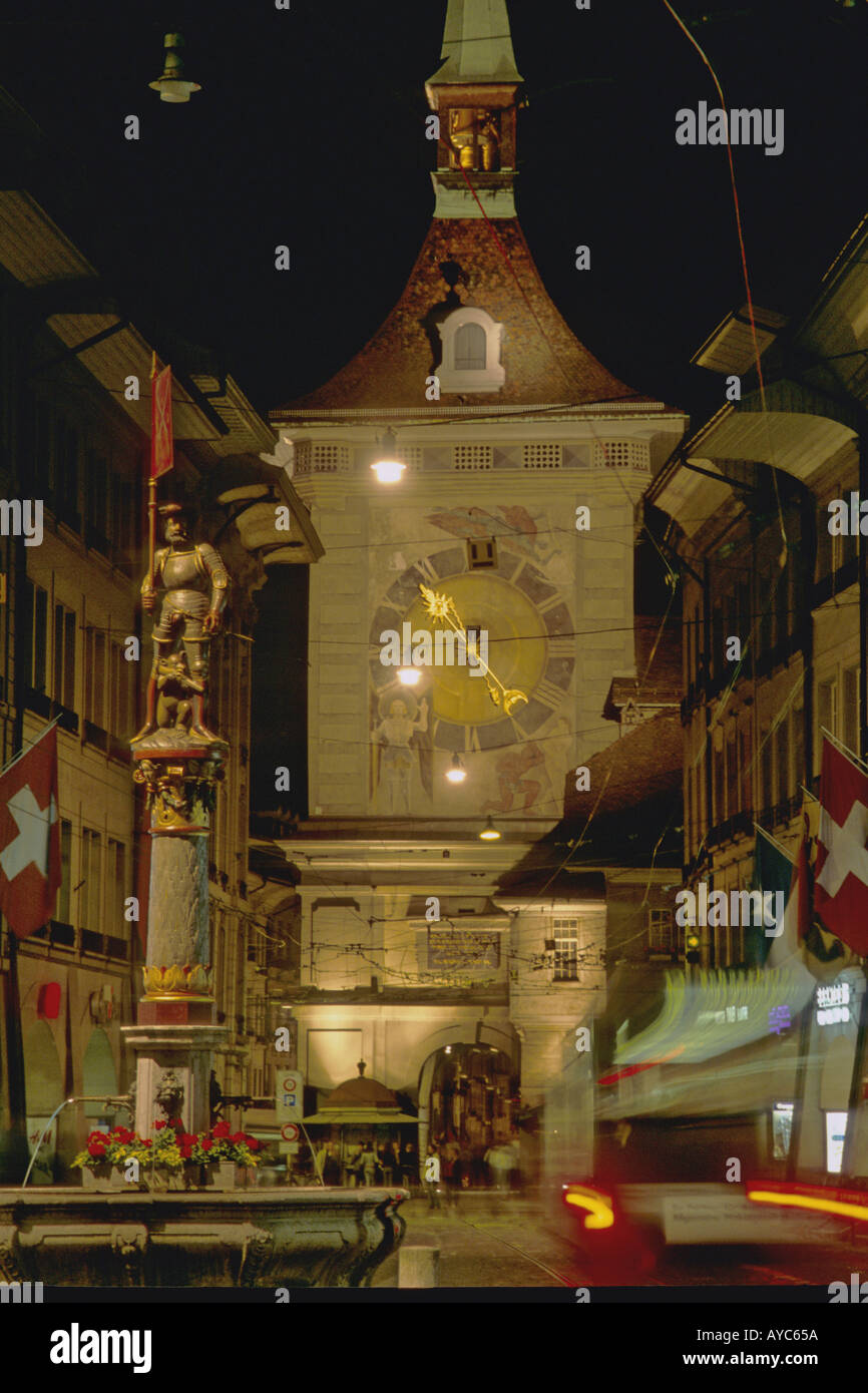 Switzerland Bern Clock tower Stock Photo - Alamy