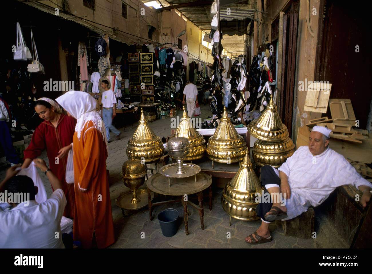 Morocco Meknès bazar Stock Photo - Alamy
