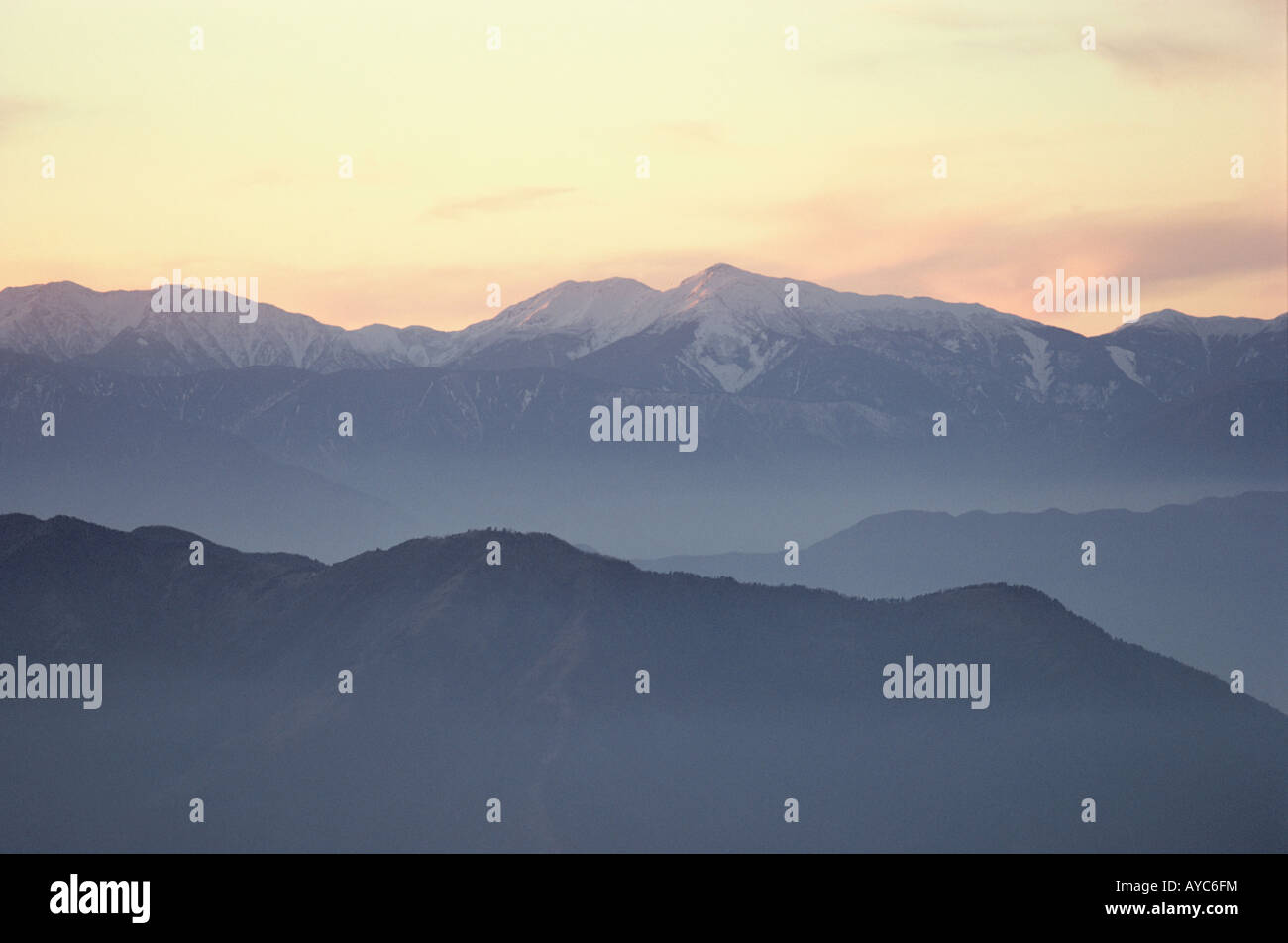 Mist over Mountains Stock Photo - Alamy