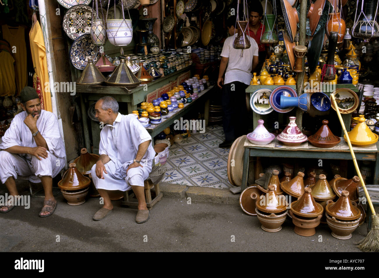 Morocco Marrakech bazar Stock Photo - Alamy
