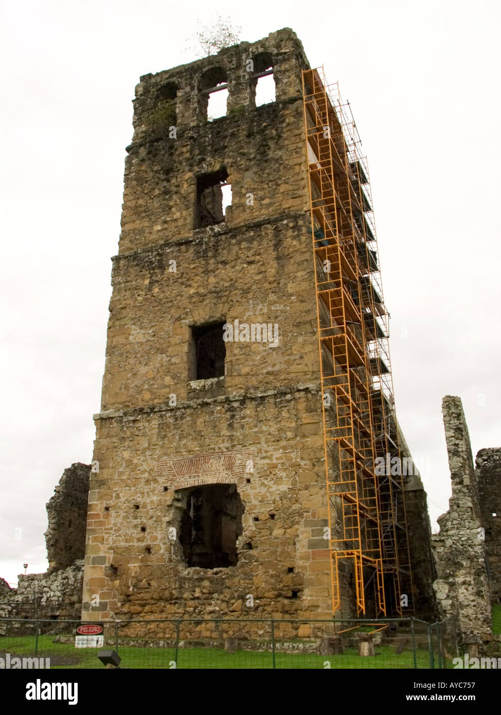Panama Viejo Cathedral Tower Ruins, Panama City, Republic of Panama ...