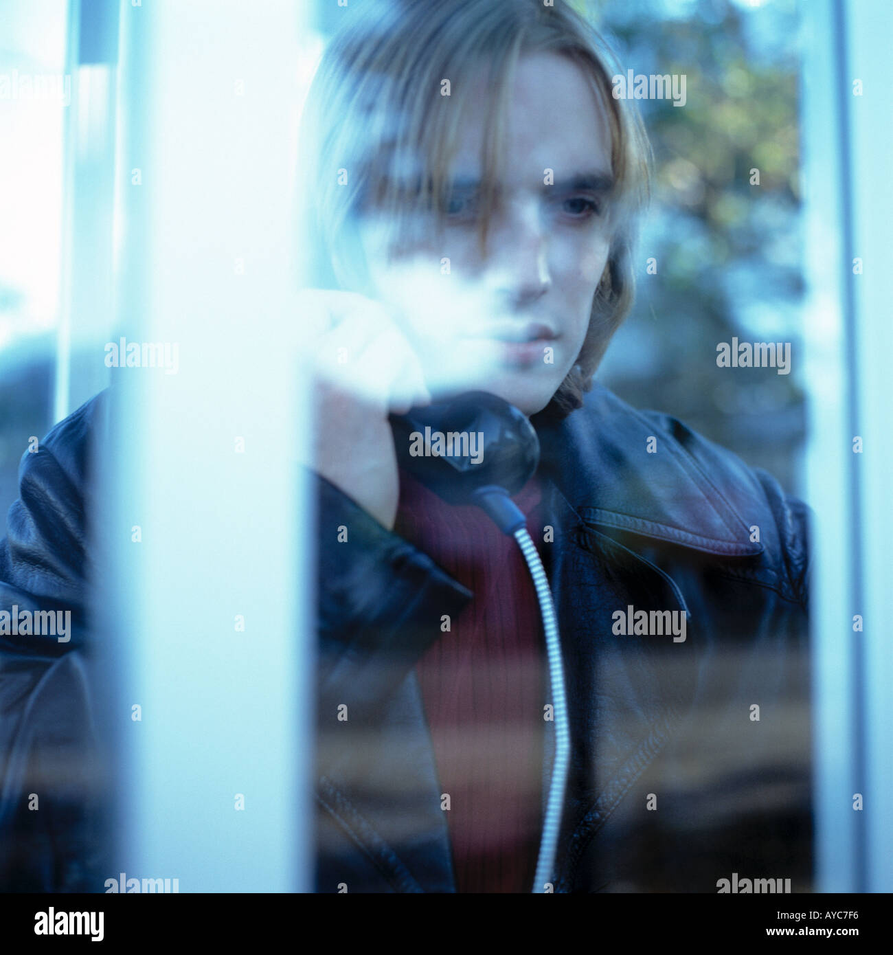 Phone Booth Drama Stock Photo - Alamy