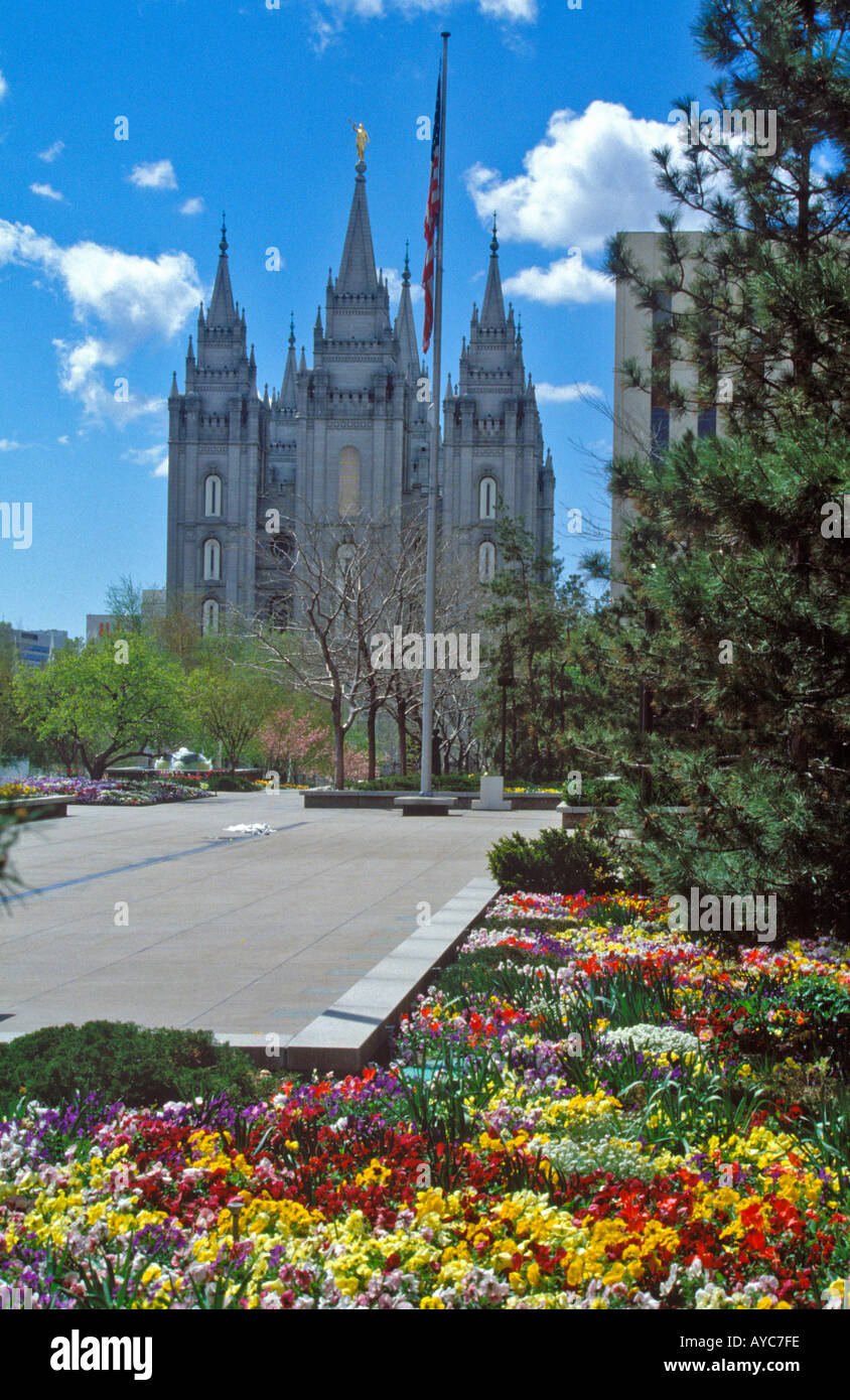 mormon temple salt lake city utah Stock Photo - Alamy