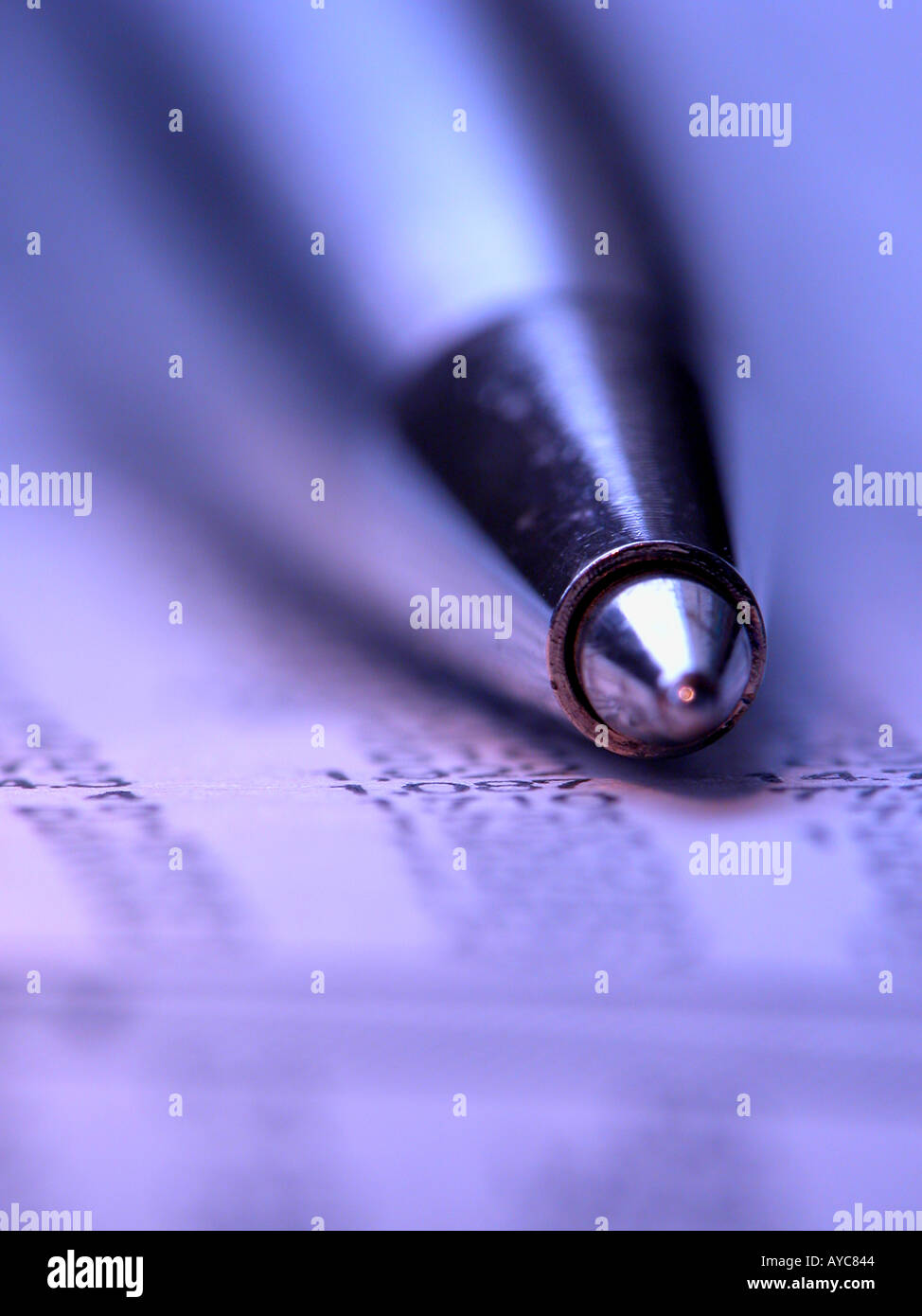 pen3 on stock or share information with different lighting Stock Photo ...