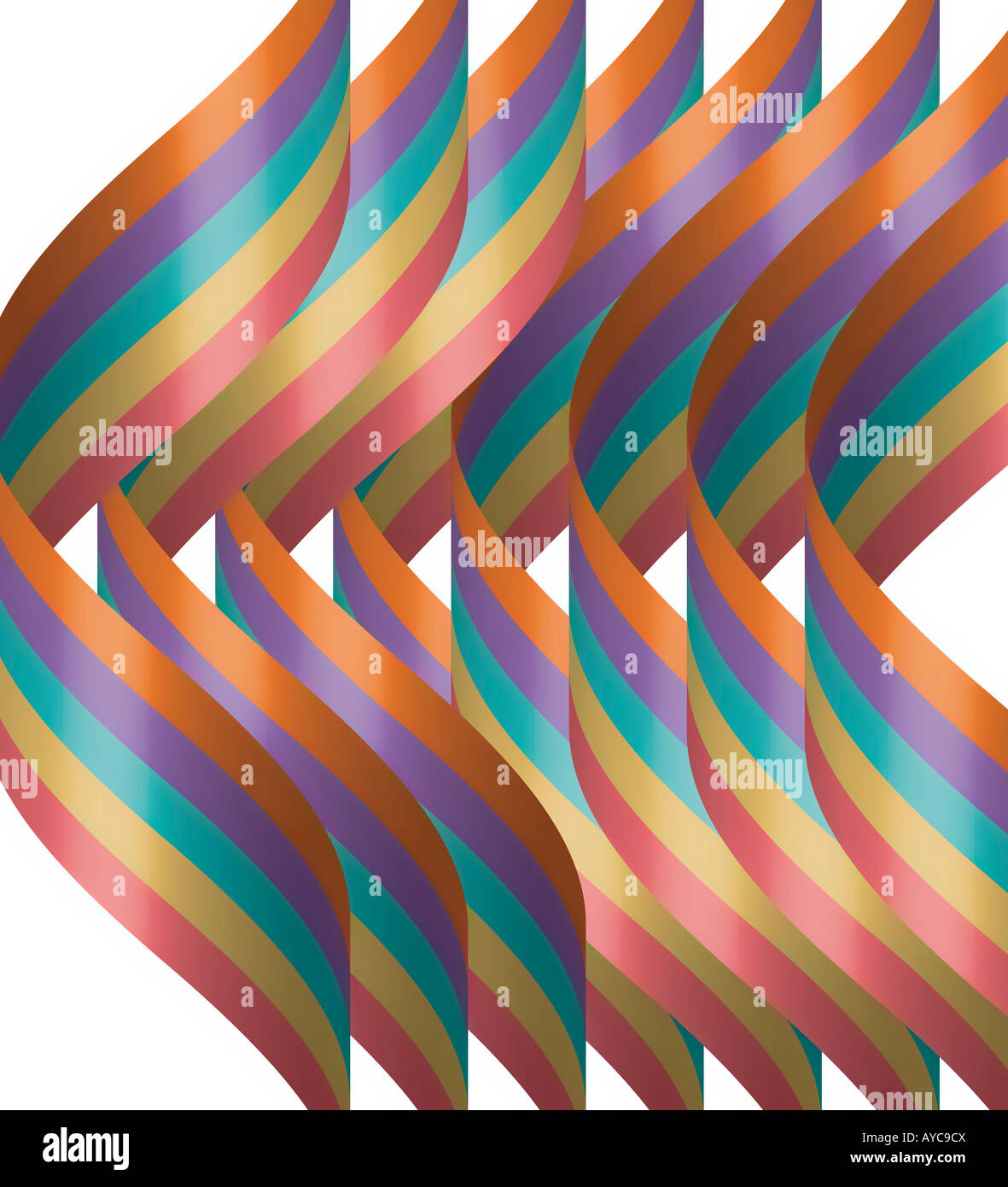 Repeating Ribbon Illustration Stock Photo - Alamy