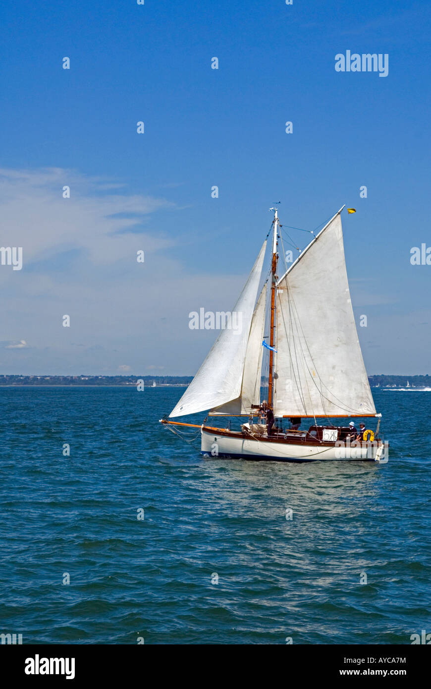 Old Gaffers wooden boat rally Yarmouth Isle of Wight England UK June ...