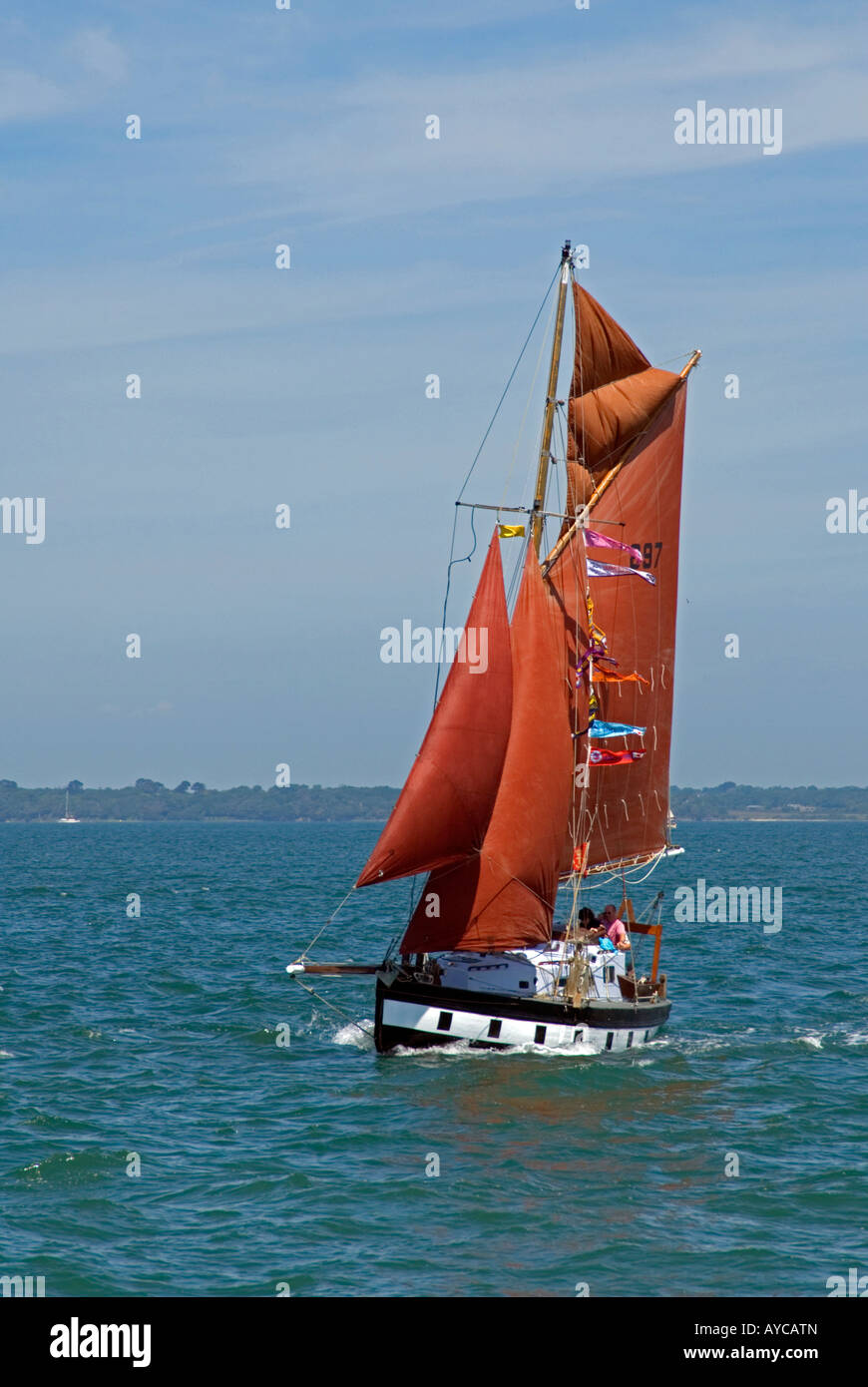 Old Gaffers wooden boat rally Yarmouth Isle of Wight England UK June ...