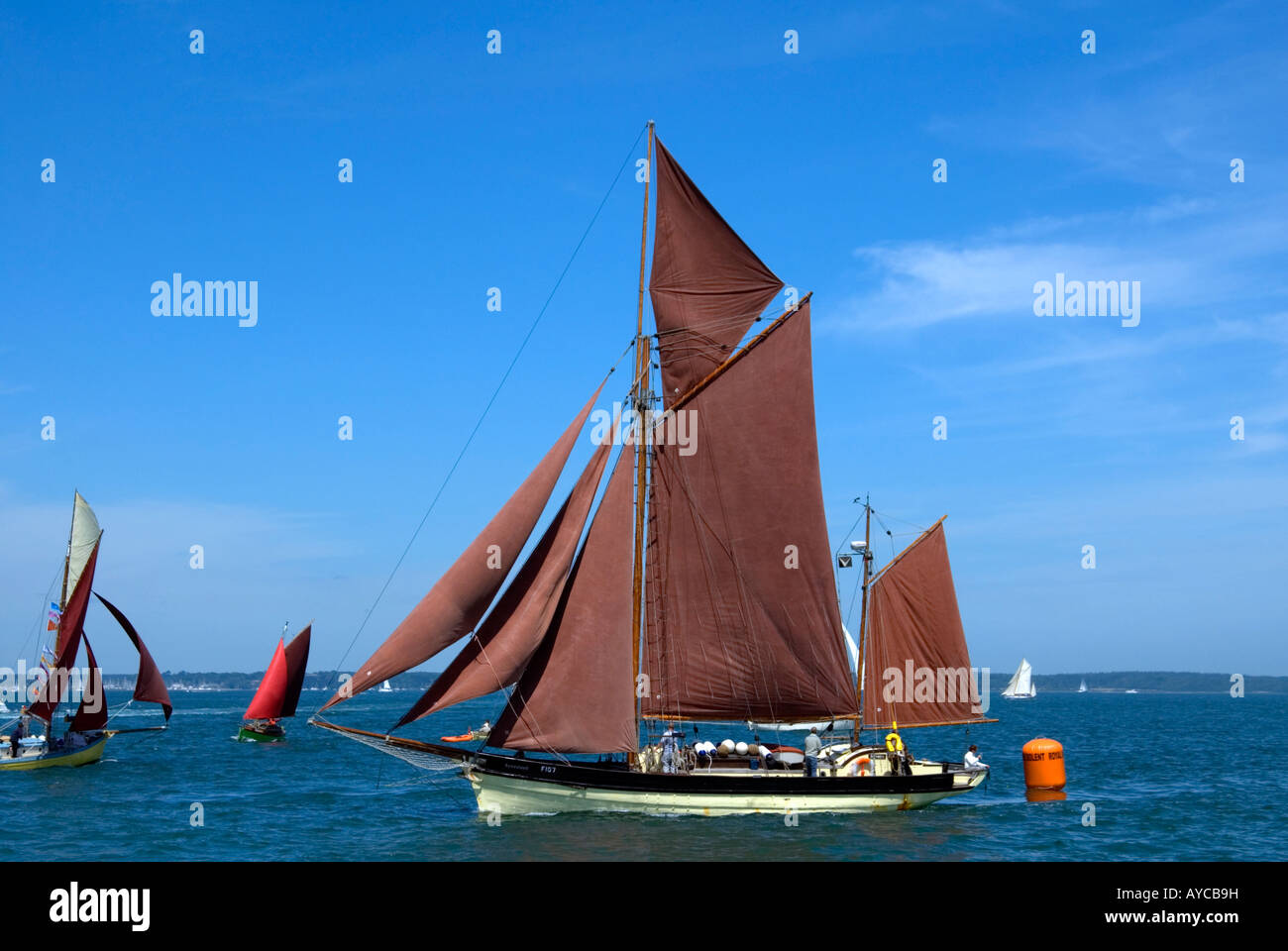 Old Gaffers wooden boat rally Yarmouth Isle of Wight England UK June ...