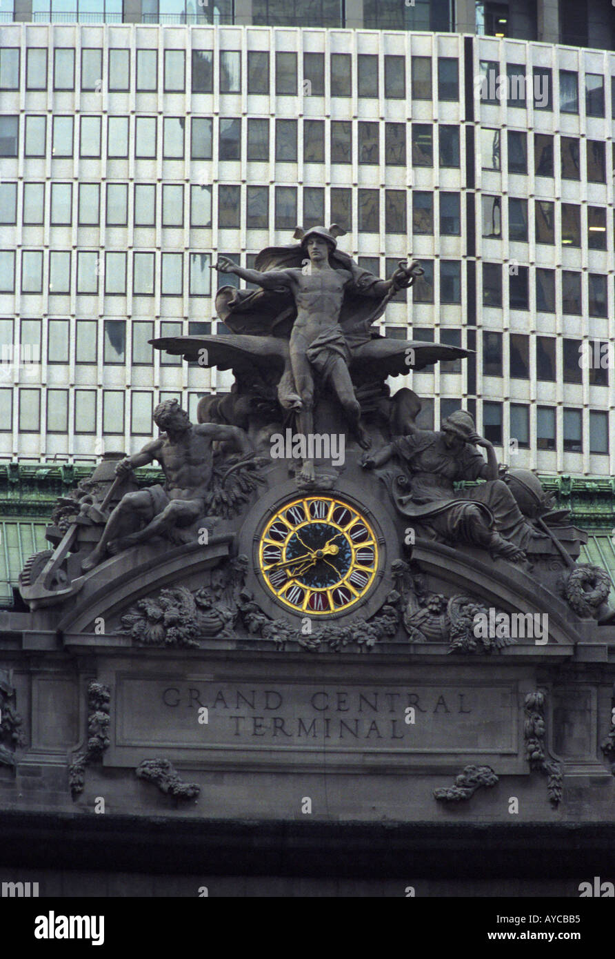 The Clock over the 42nd Street entrance to Grand Central Station in New ...