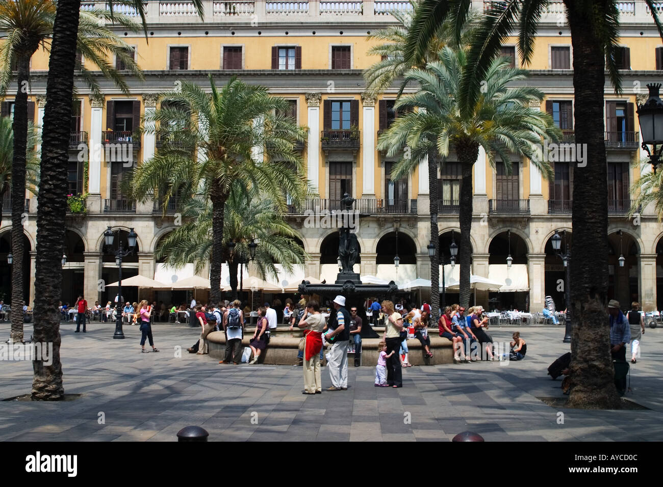 Placa Reial Barcelona Spain Stock Photo - Alamy