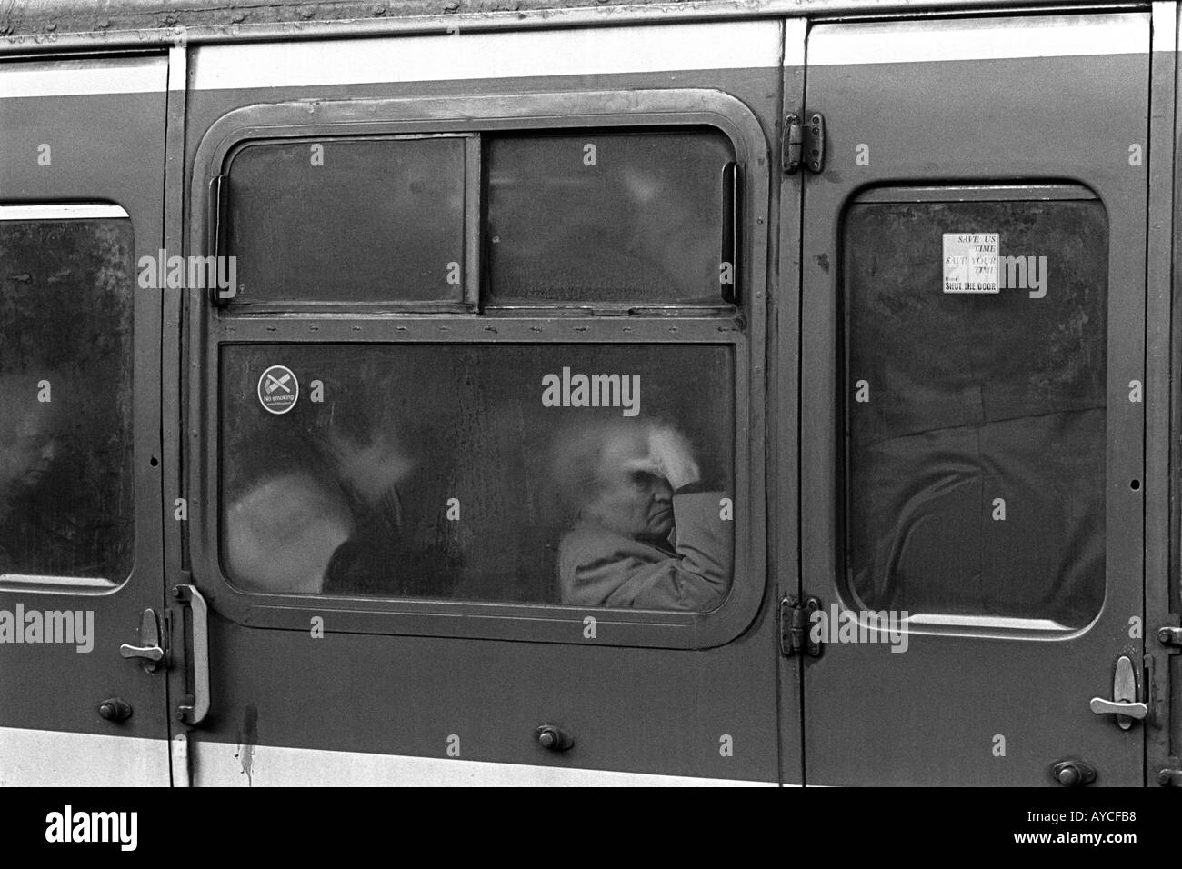 London commuter train Black and White Stock Photos & Images - Alamy