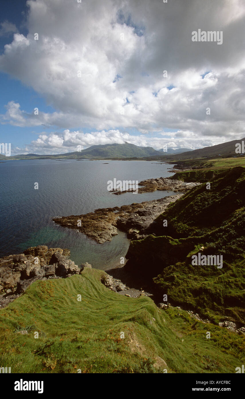 Mouth of Killary Harbour seen from two miles east of Tullycross, County ...