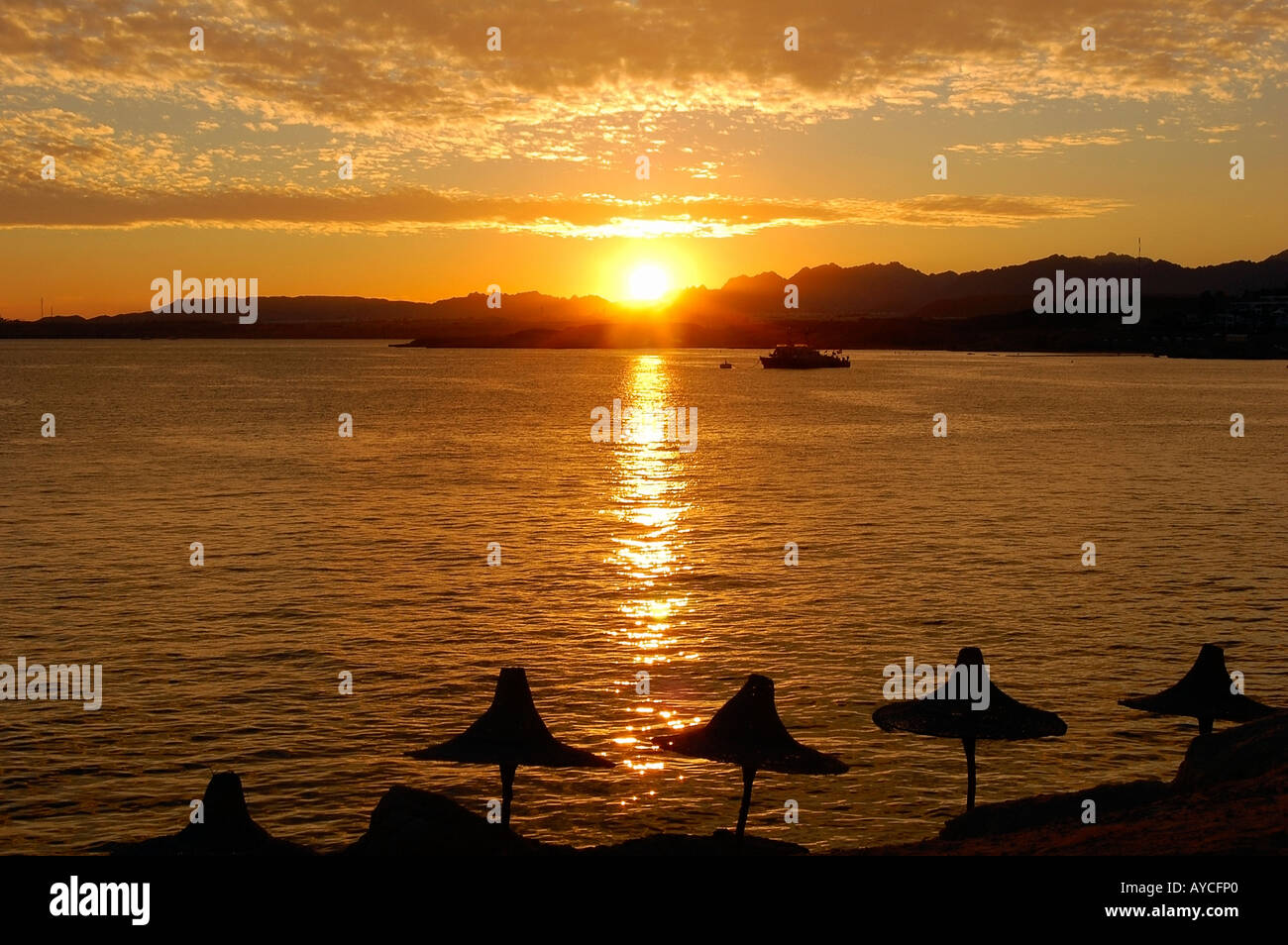 Red Sea Sunset Stock Photo - Alamy