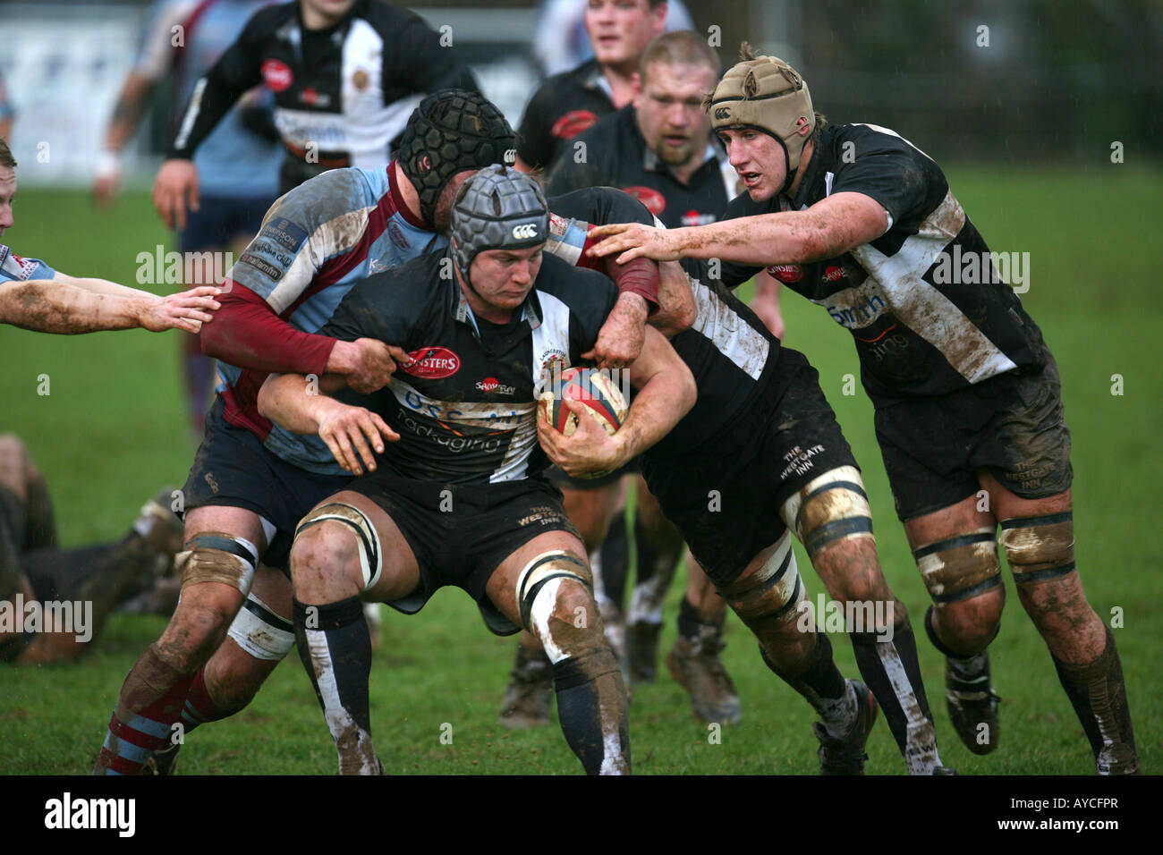 Rugby tackle - Cornish All Blacks Stock Photo - Alamy